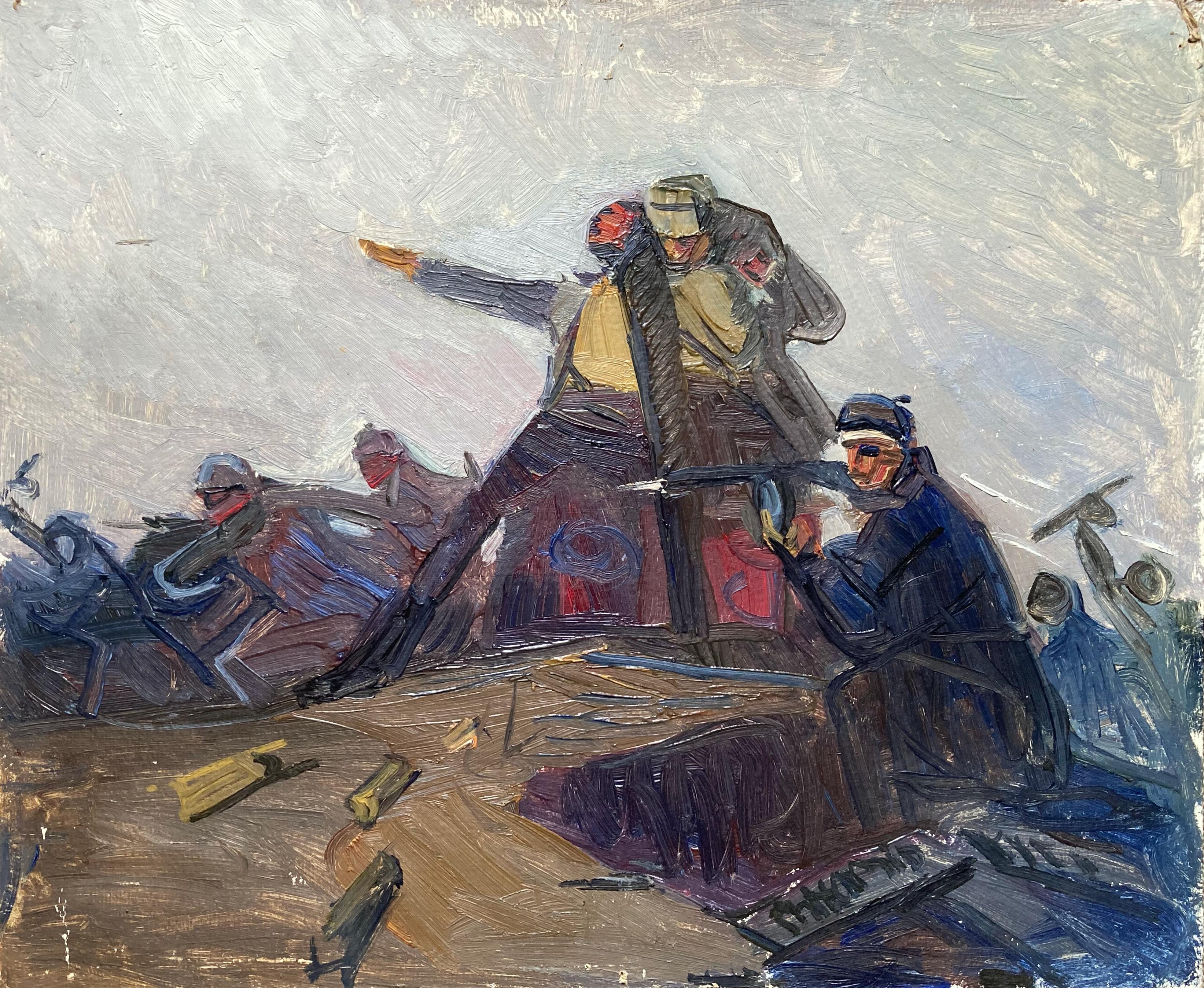 Unknown - World War I Trophy Art Oil Painting from French Convent Sage ...