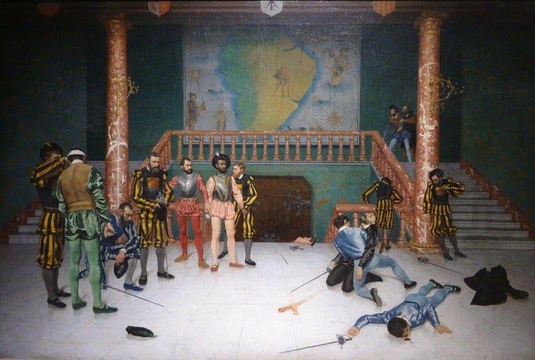 Unknown - The Death Of Conquistador Francisco Pizzaro (1471-1541), 19th ...