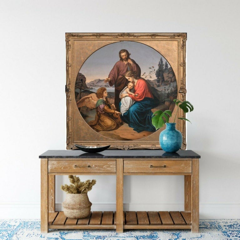 Unknown - The Holy Family and An Angel, 19th Century Huge Nazarene ...