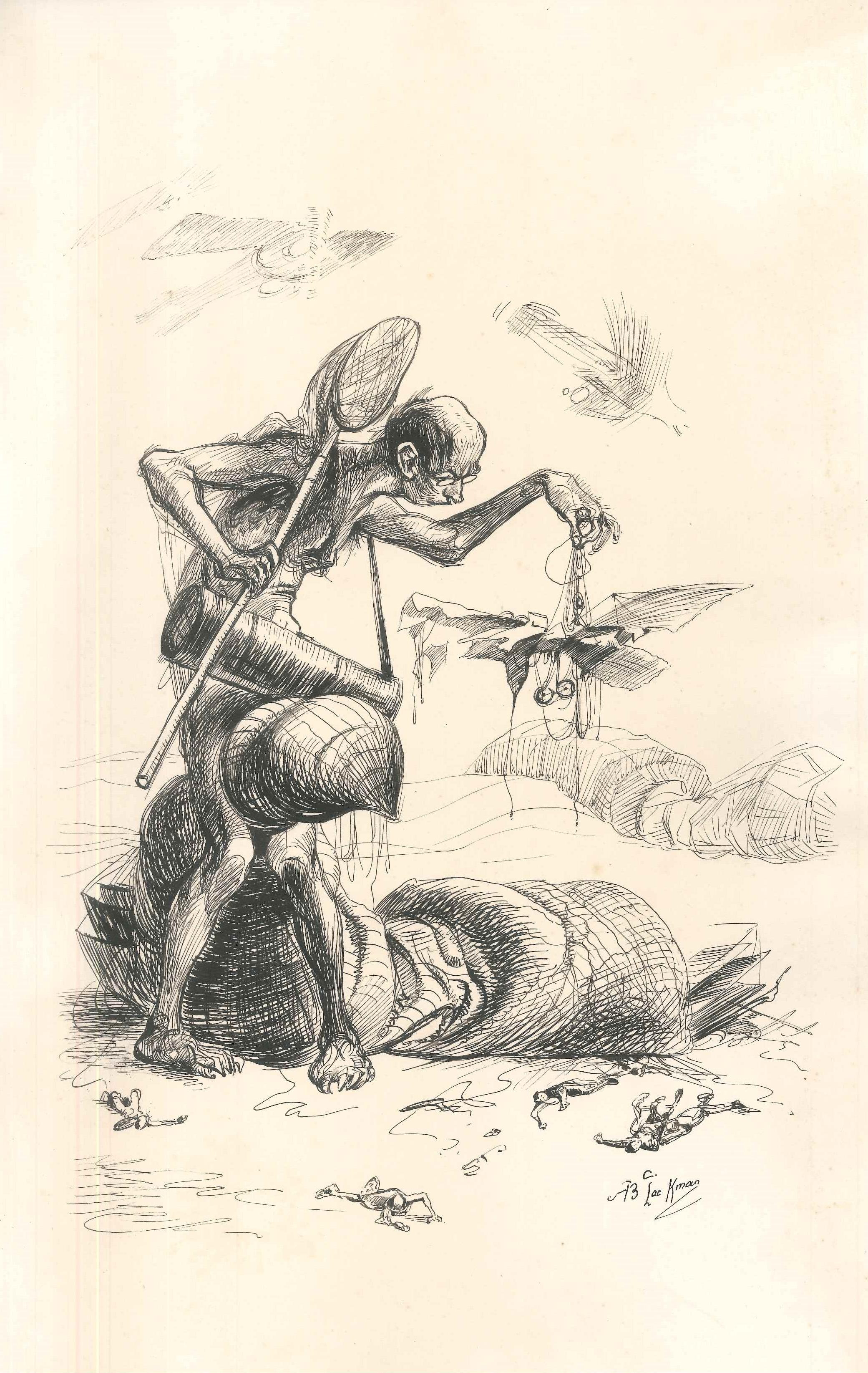 Augustin-Alexandre Dumont - Ancient Romans - Original China Ink Drawing ...