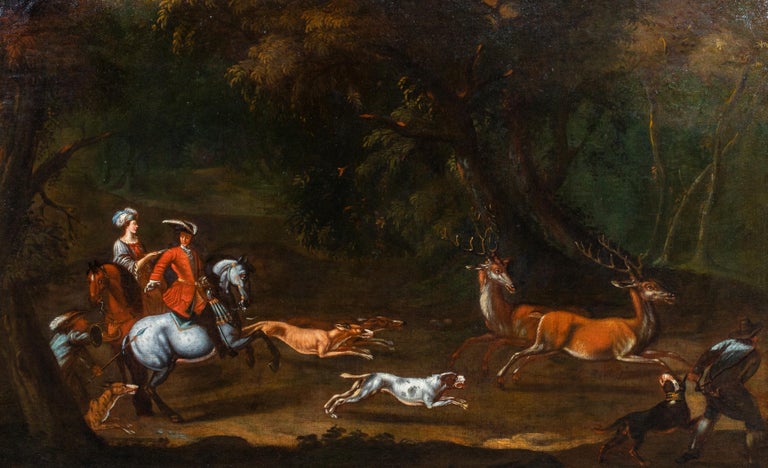 Unknown - The Stag Hunt, 17th Century circle of Johann Elias Ridinger ...
