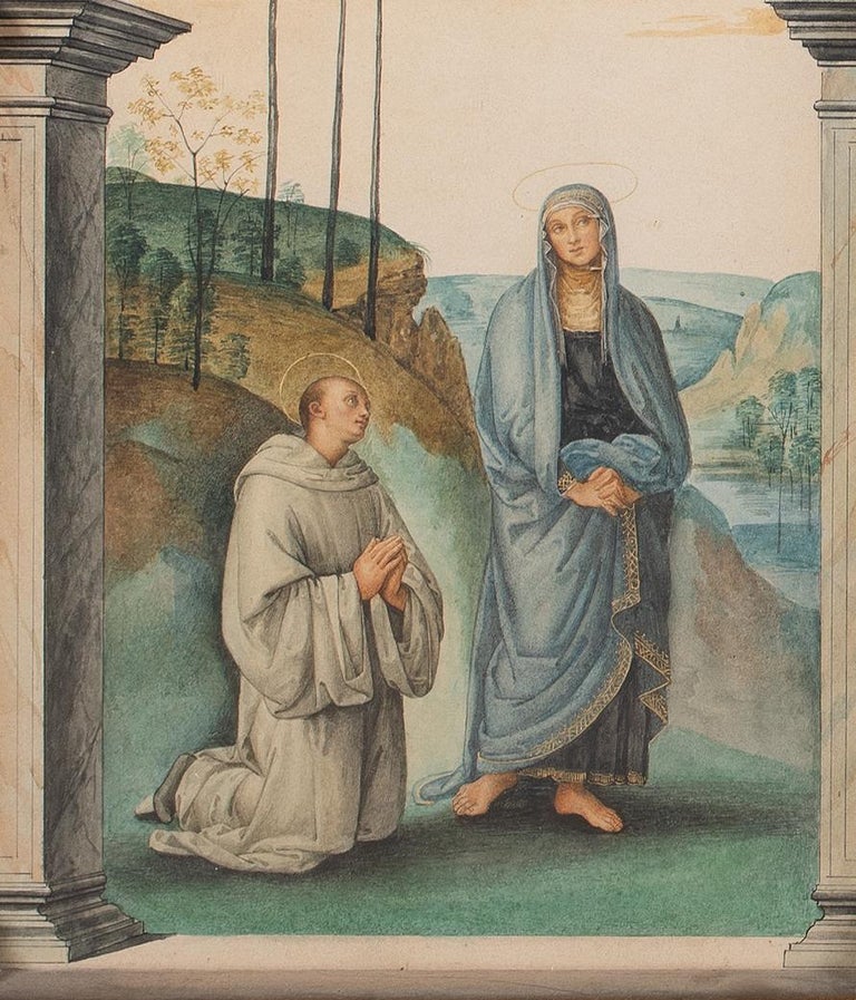 Unknown - Triptych Of The Crucifixion, circa 17th Century follower of PIETRO PERUGINO For Sale ...