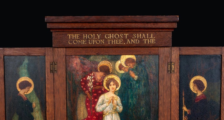Unknown - Triptych Of The Madonna and Congregation Of Female Saints, 19th Century For Sale at ...