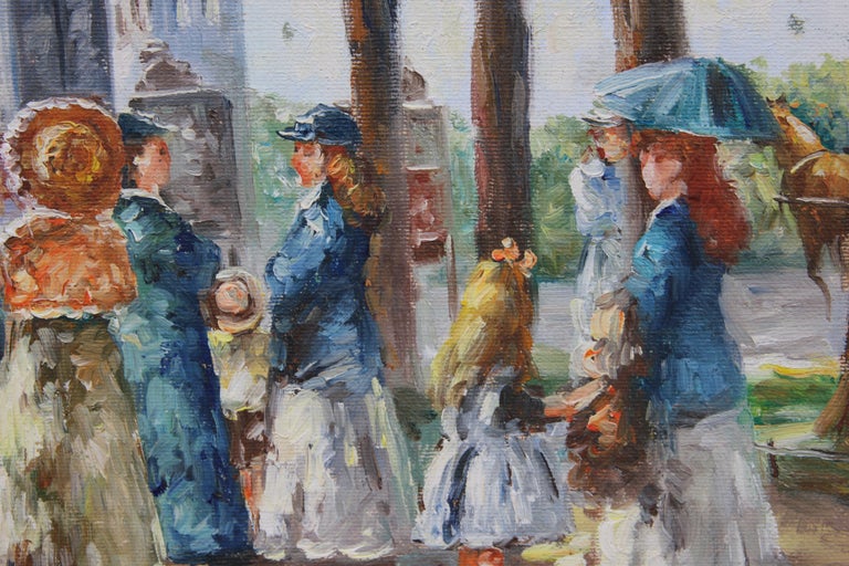 Unknown - Untitled European Park Landscape Impressionist Painting at ...