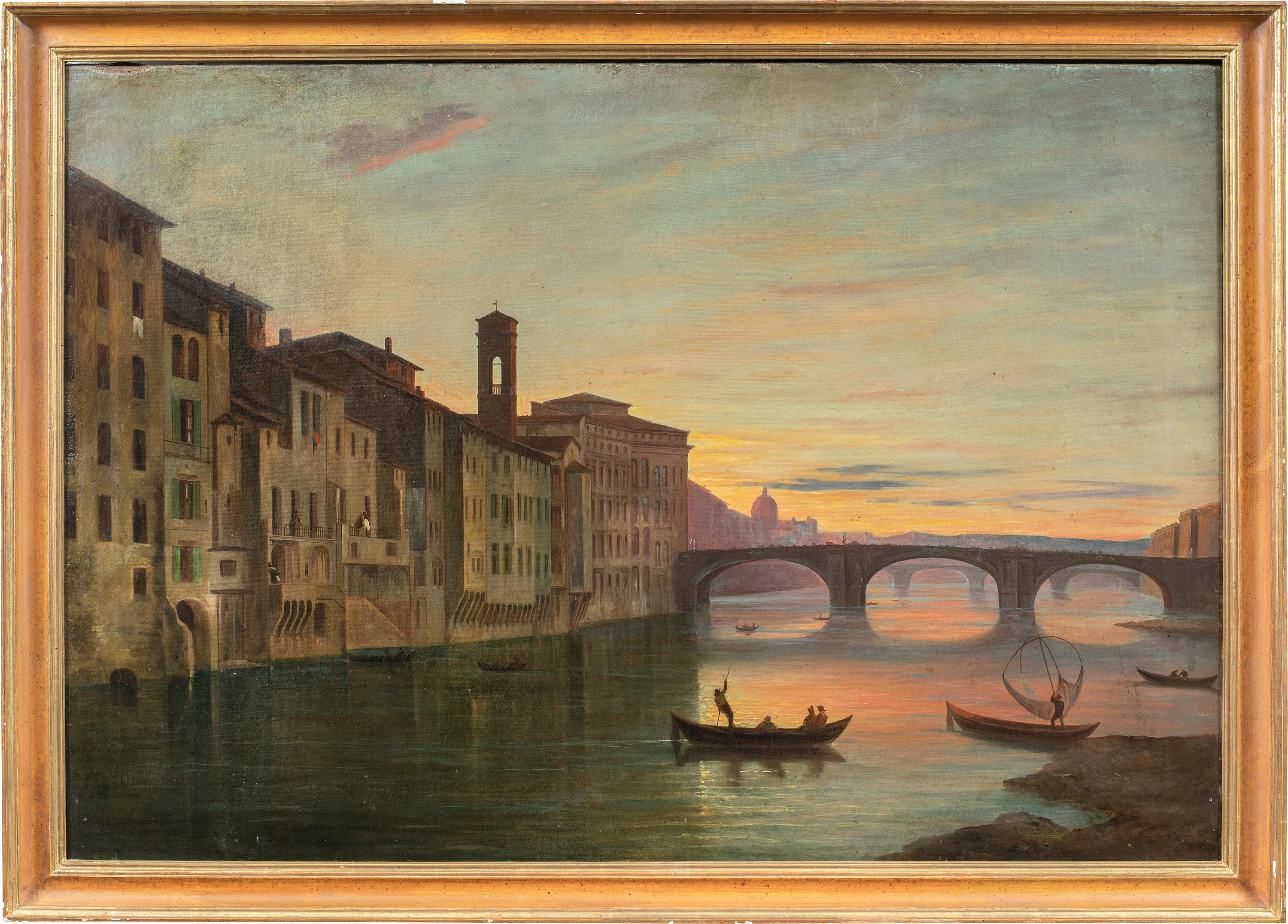 William Traies - Fine 1800's Original Oil Painting Figure in Arcadian ...