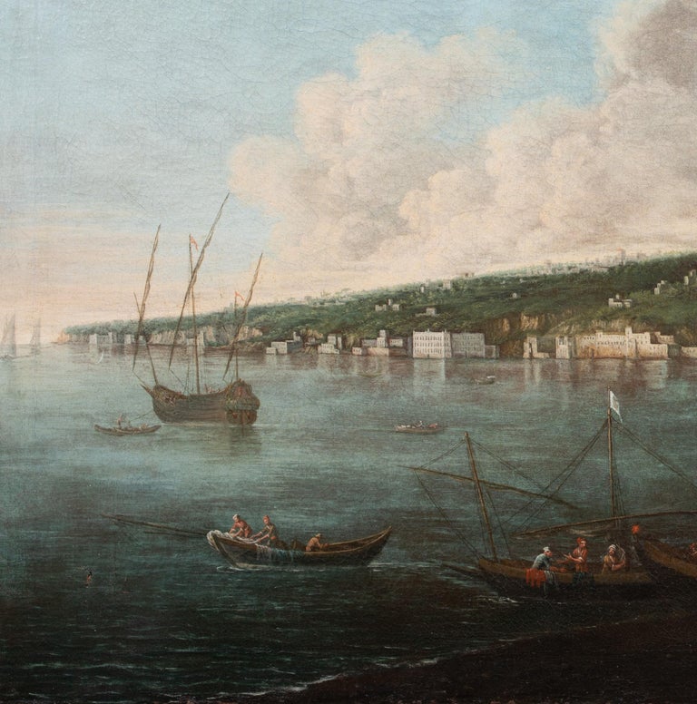 Unknown - View Of Posillipo from the Riviera di Chiaia, circa 1695 by ...