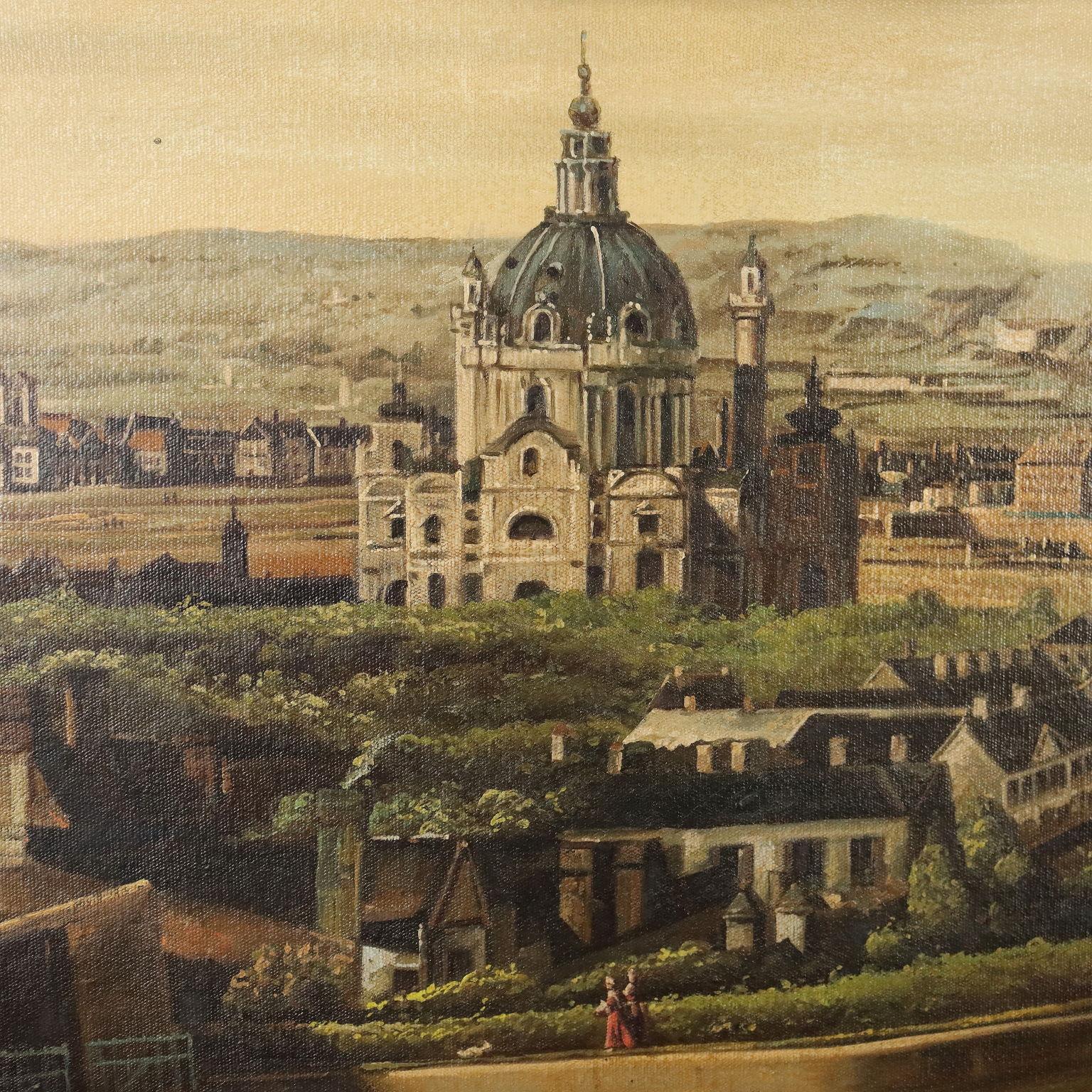 Unknown - View of Vienna from the Belvedere, Copy of Canaletto Painting ...