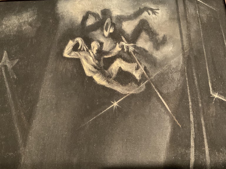 Unknown - Vintage 1940’s Circus Acrobat Oil on Canvas Painting. Unique ...