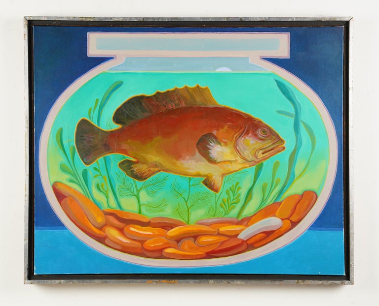 Unknown - Vintage American Pop Art Goldfish Still Life Original Modern ...