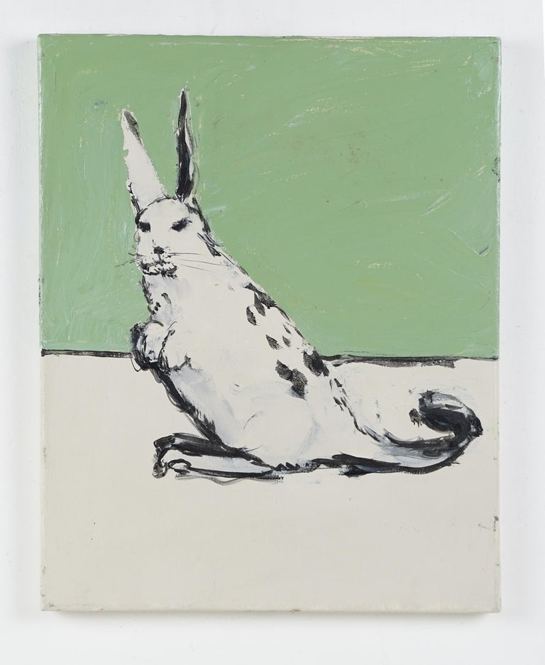 Unknown - Vintage American School Pop Art Modern Bunny Rabbit Oil ...