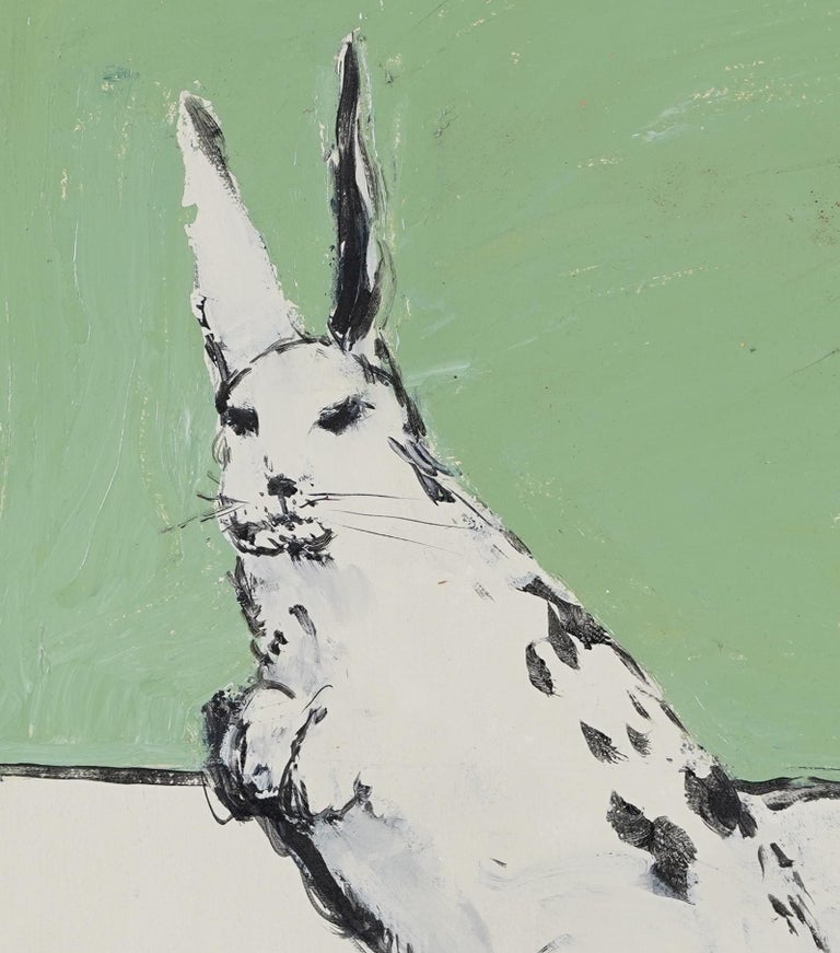 Unknown - Vintage American School Pop Art Modern Bunny Rabbit Oil ...