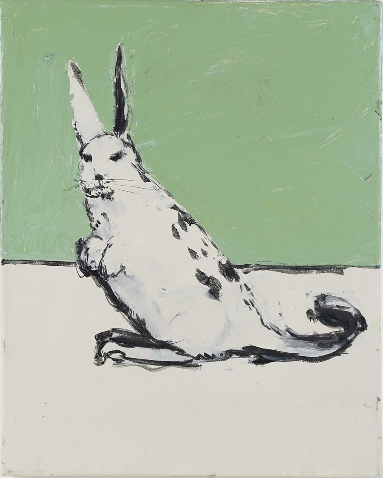 Unknown - Vintage American School Pop Art Modern Bunny Rabbit Oil ...