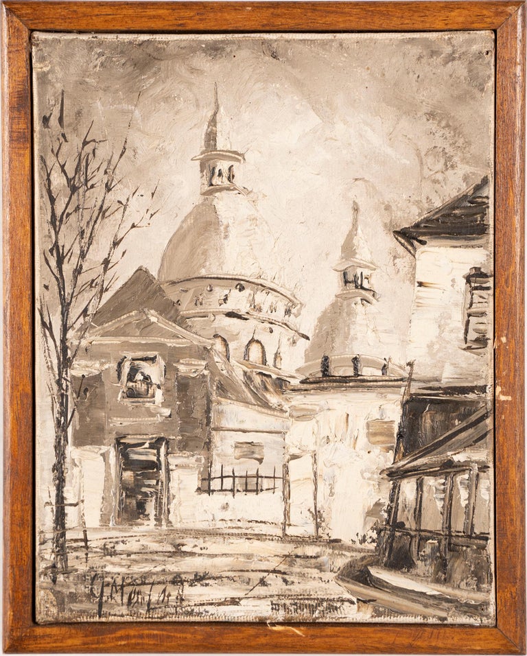Unknown - Vintage French Modern Street Scene Paris Church Original ...
