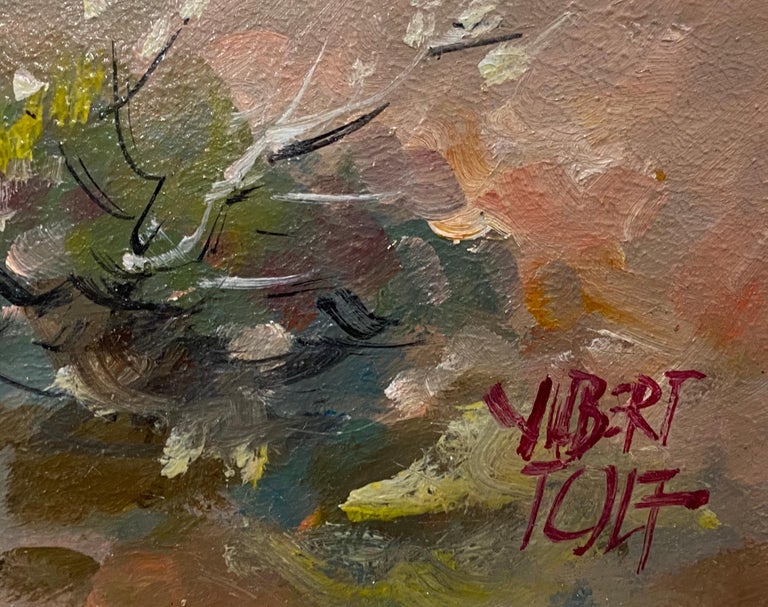 Unknown - Albert Tolf "Locomotive Steam Engine No. 7" Original Oil ...