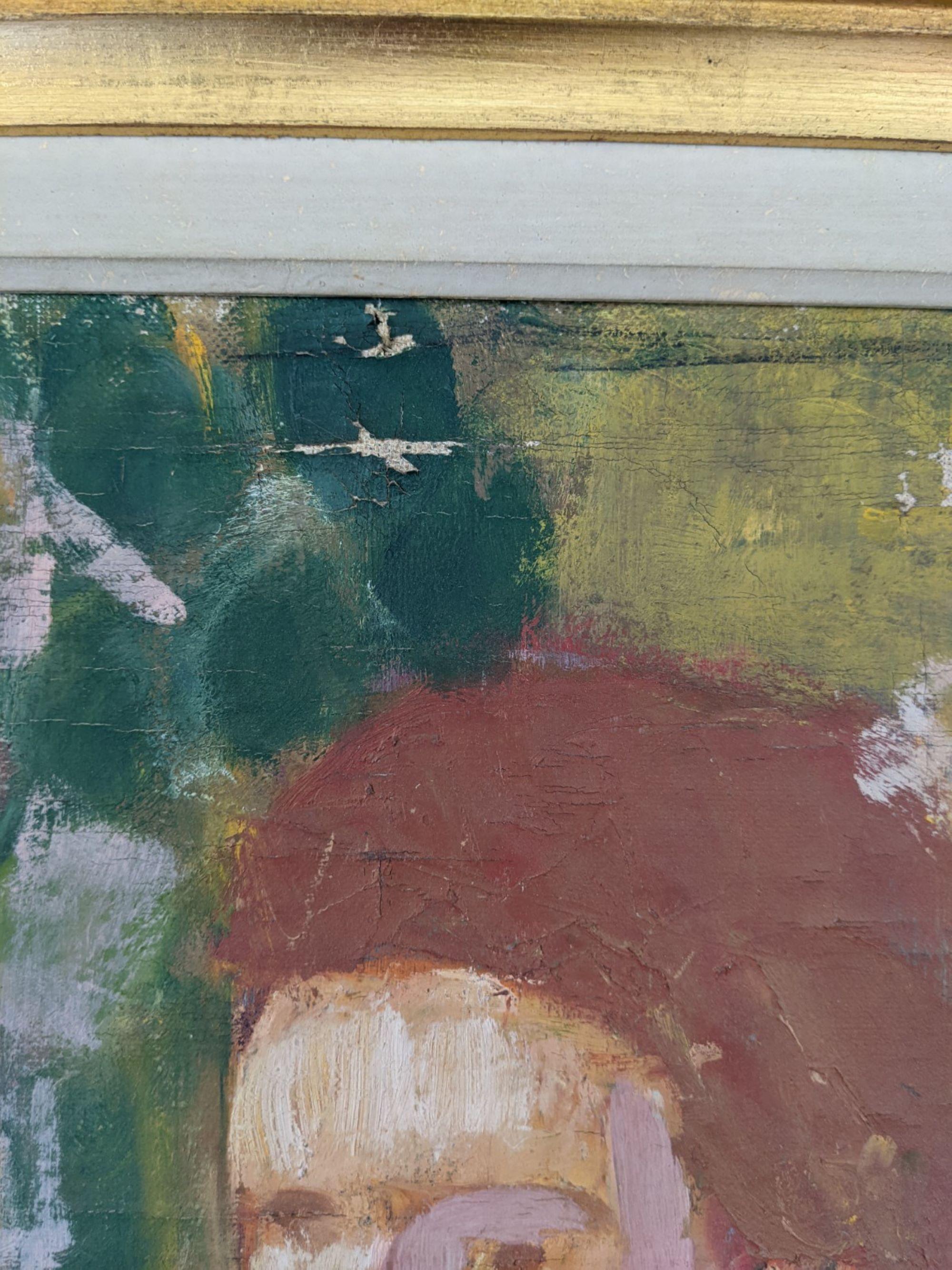 Unknown - Vintage Mid-Century Swedish Portrait Oil Painting - Thoughts ...