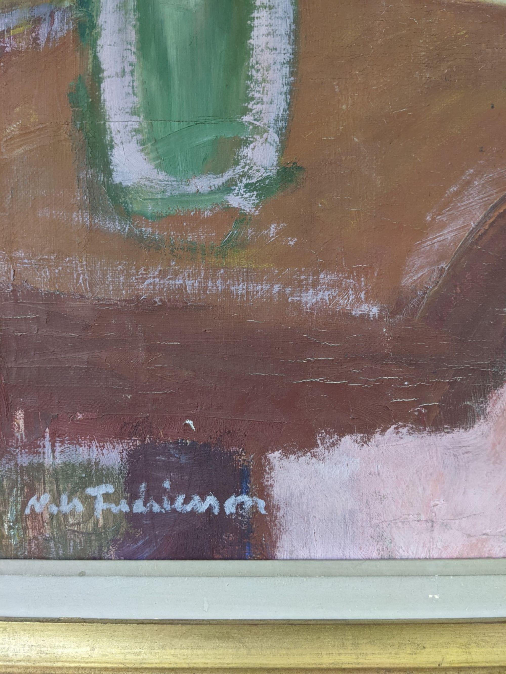 Unknown - Vintage Mid-Century Swedish Portrait Oil Painting - Thoughts ...