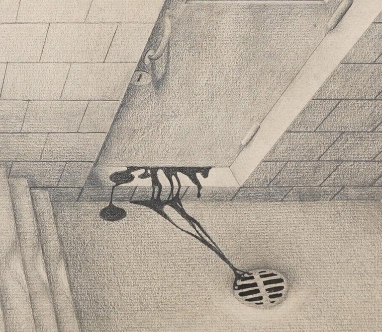 Unknown - Vintage Surreal Prison Murder Macabre Original Drawing For ...