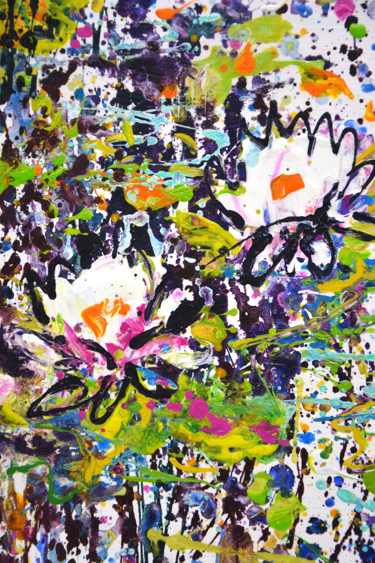 Unknown - Water Lilies 3 - Acrylic Painting on Canvas by Irina ...