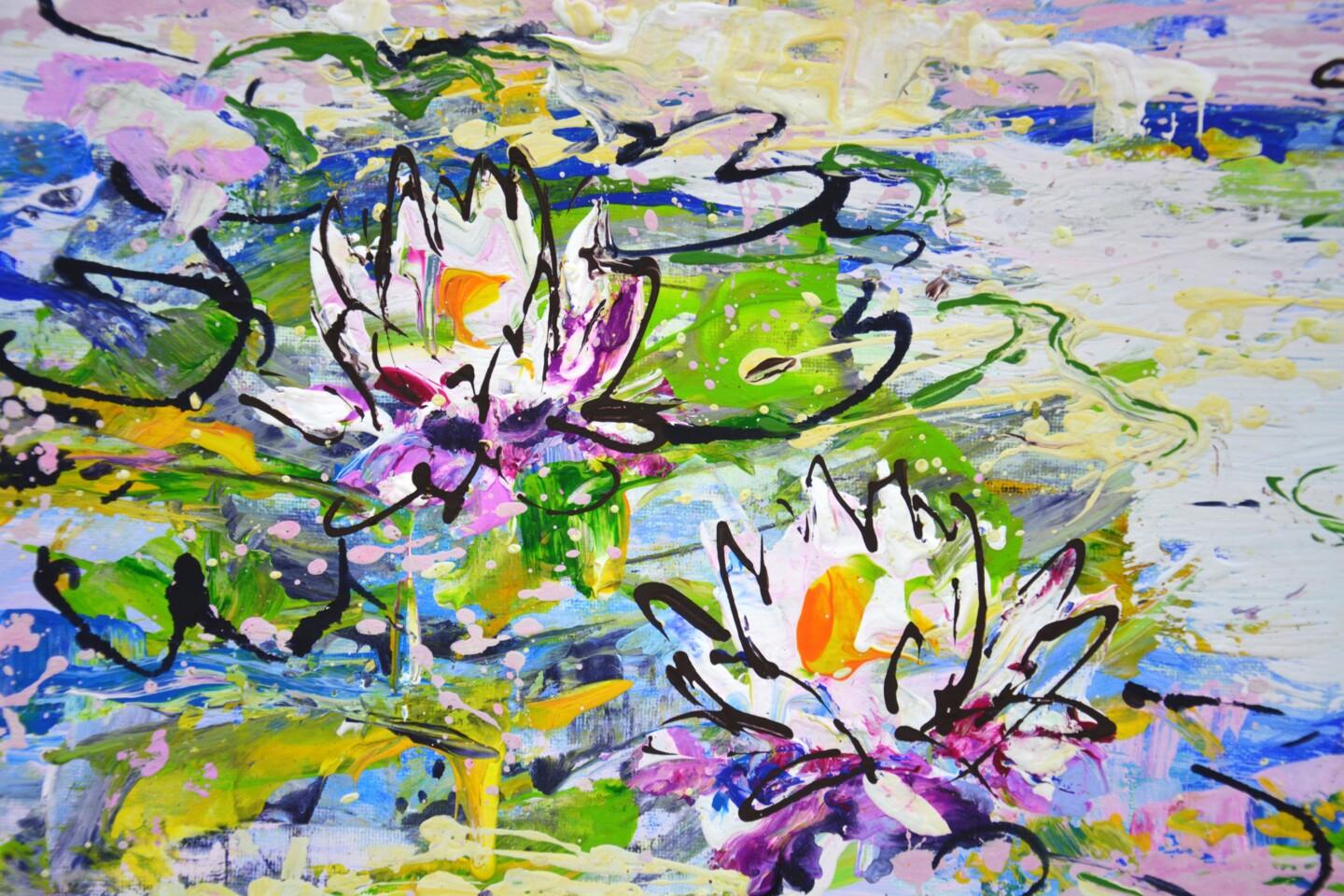 Unknown - Water Lilies - Acrylic Painting on Canvas by Irina Sidorovich ...