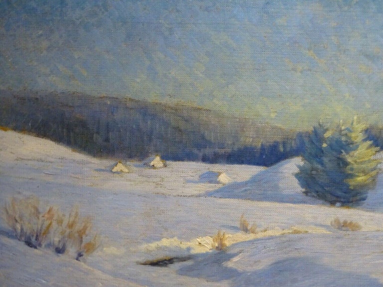 Unknown - Winter Landscape, Near Maloja, circa 1920 Gottardo Segantini ...