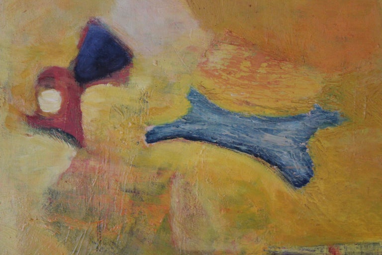 Unknown - Yellow Abstract Surrealist Field Painting For Sale at 1stDibs