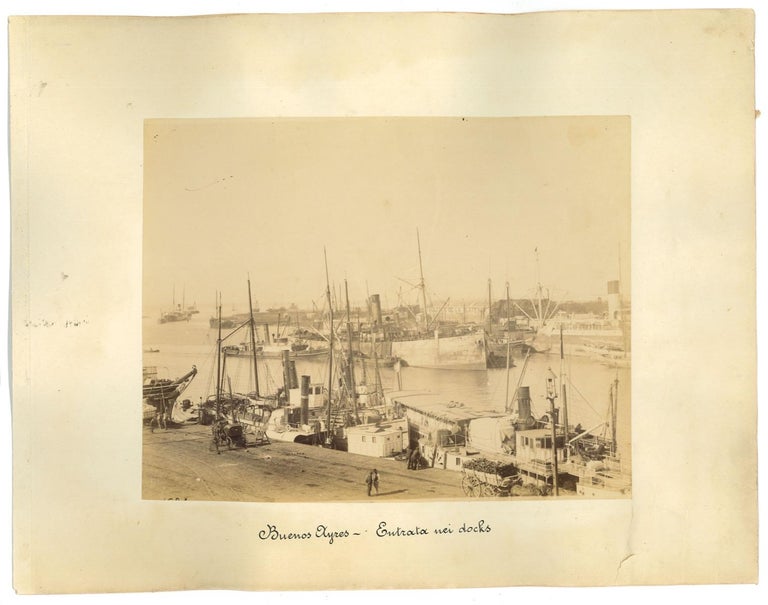 Unknown - Ancienne vue du port de Buenos Aires - Photo vintage - années ...