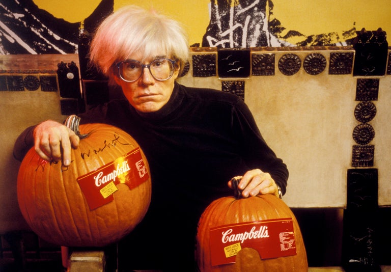 Unknown - Andy Warhol with Pumpkins Globe Photos Fine Art Print For ...