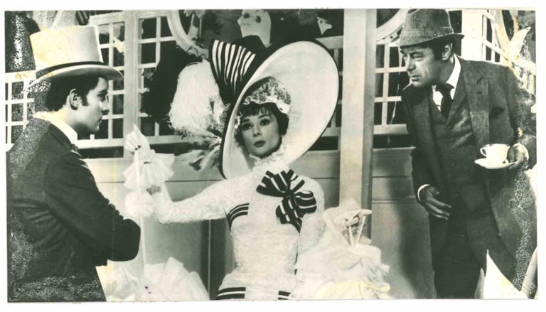 Unknown - Audrey Hepburn and Rex Harrison on the set of "My Fair Lady ...
