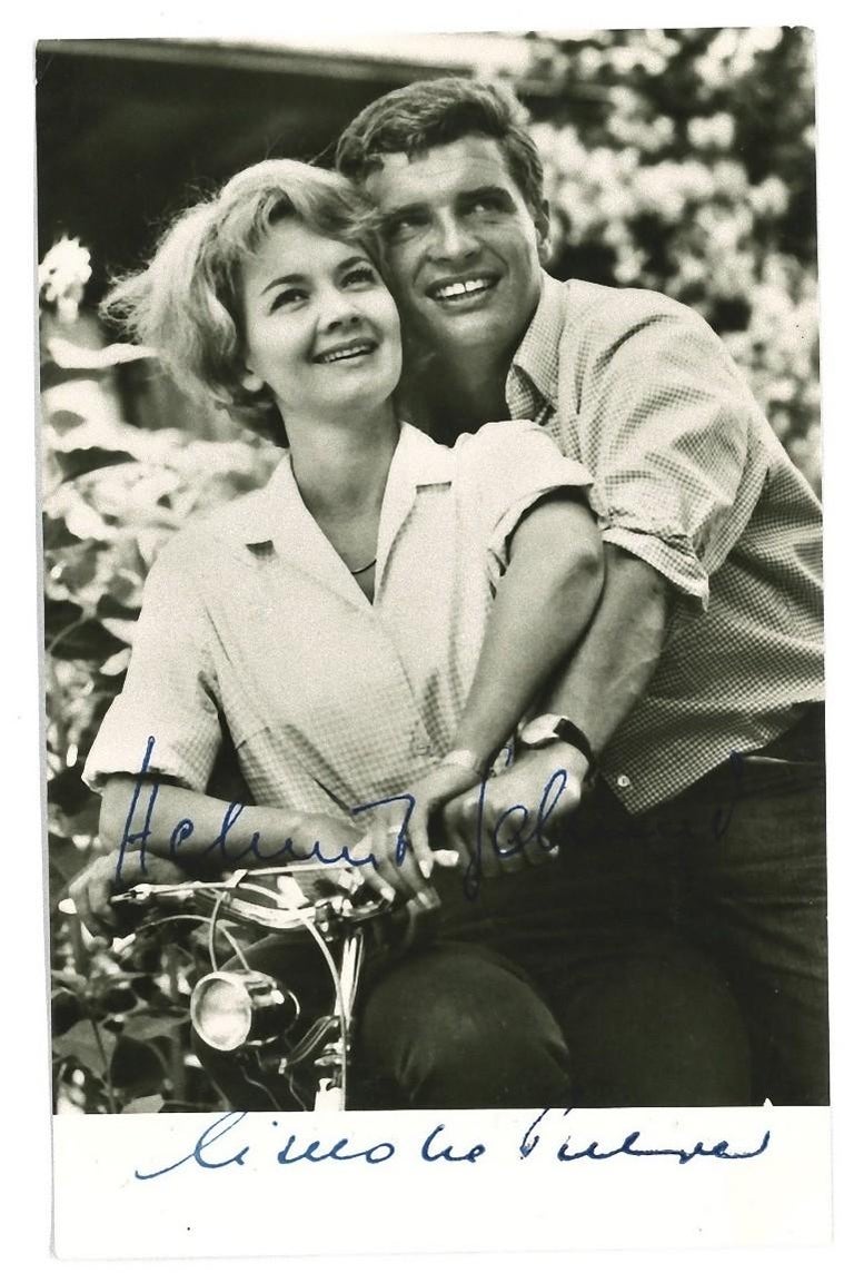 Unknown - Autographed Portrait of Lilo Pulver and Helmut Schmid - 1950 ...
