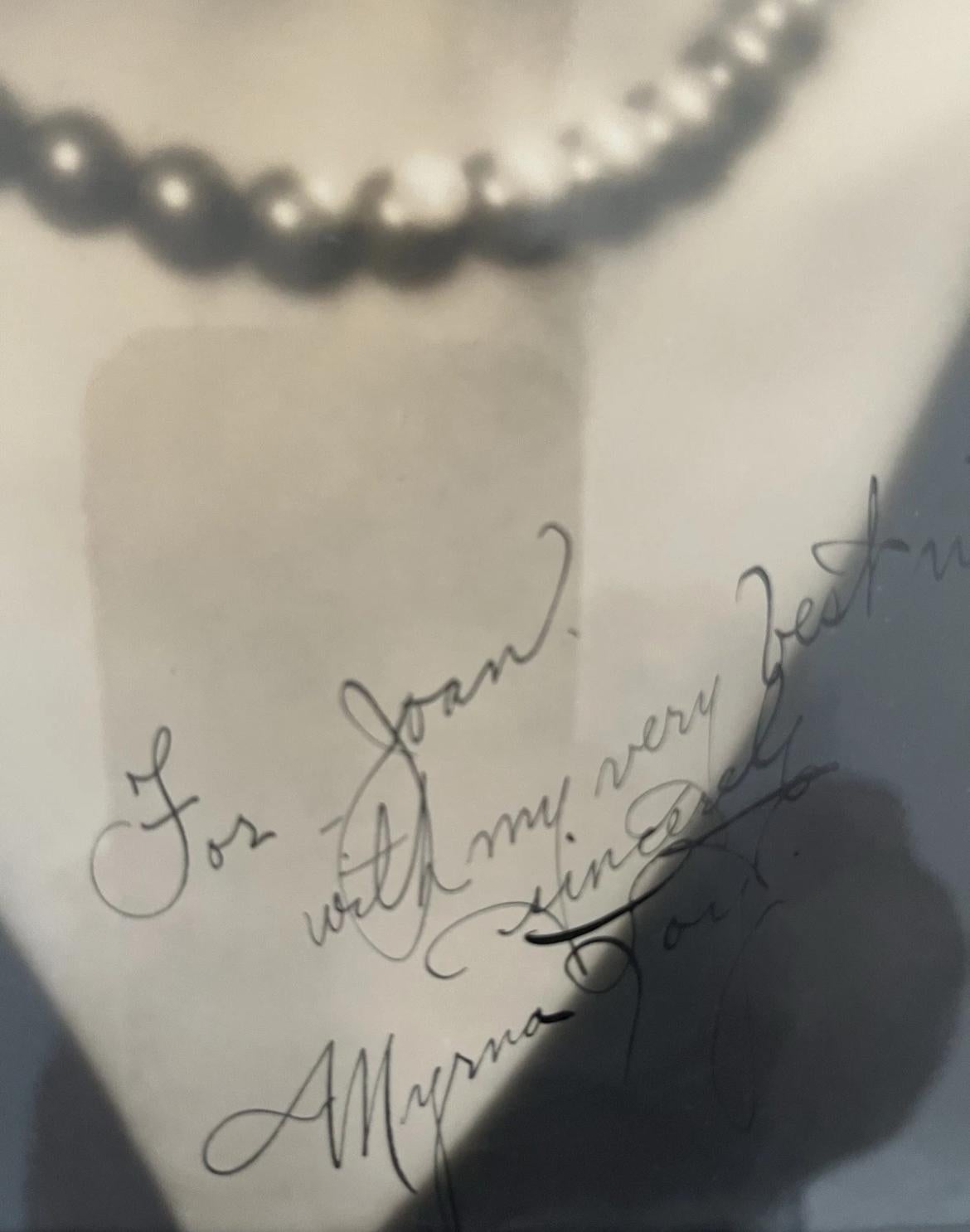 Unknown - Myrna Loy Autographed Portrait For Sale at 1stDibs