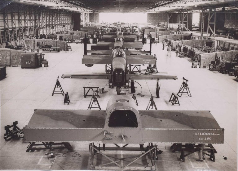 Unknown - Avro Lancaster Bombers in Factory original 1942 silver ...