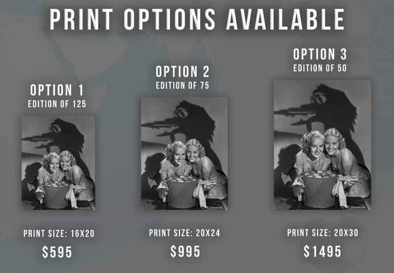 Unknown - Betty Grable Shadow Puppets Fine Art Print For Sale at 1stDibs