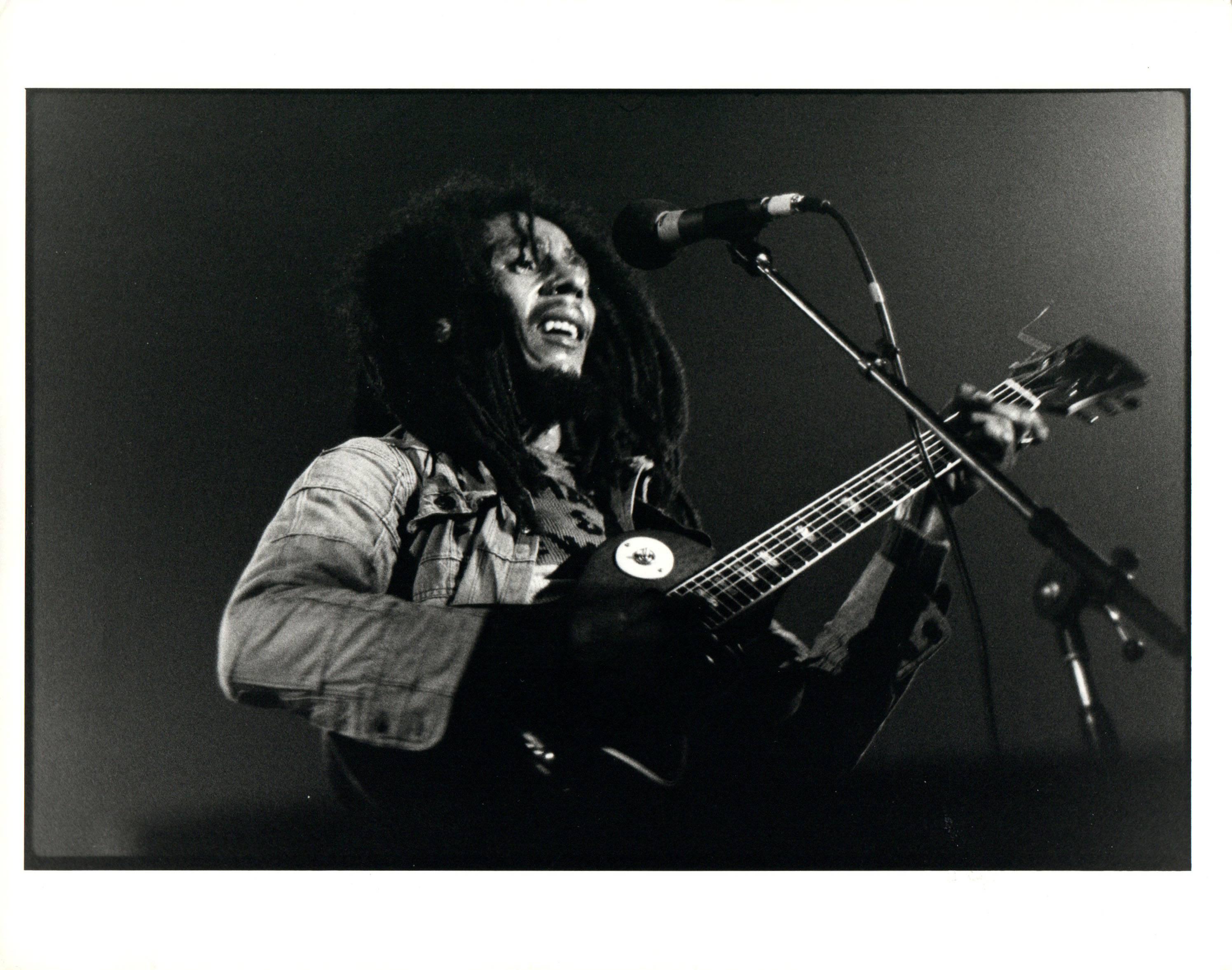 Bob Marley Black And White Guitar
