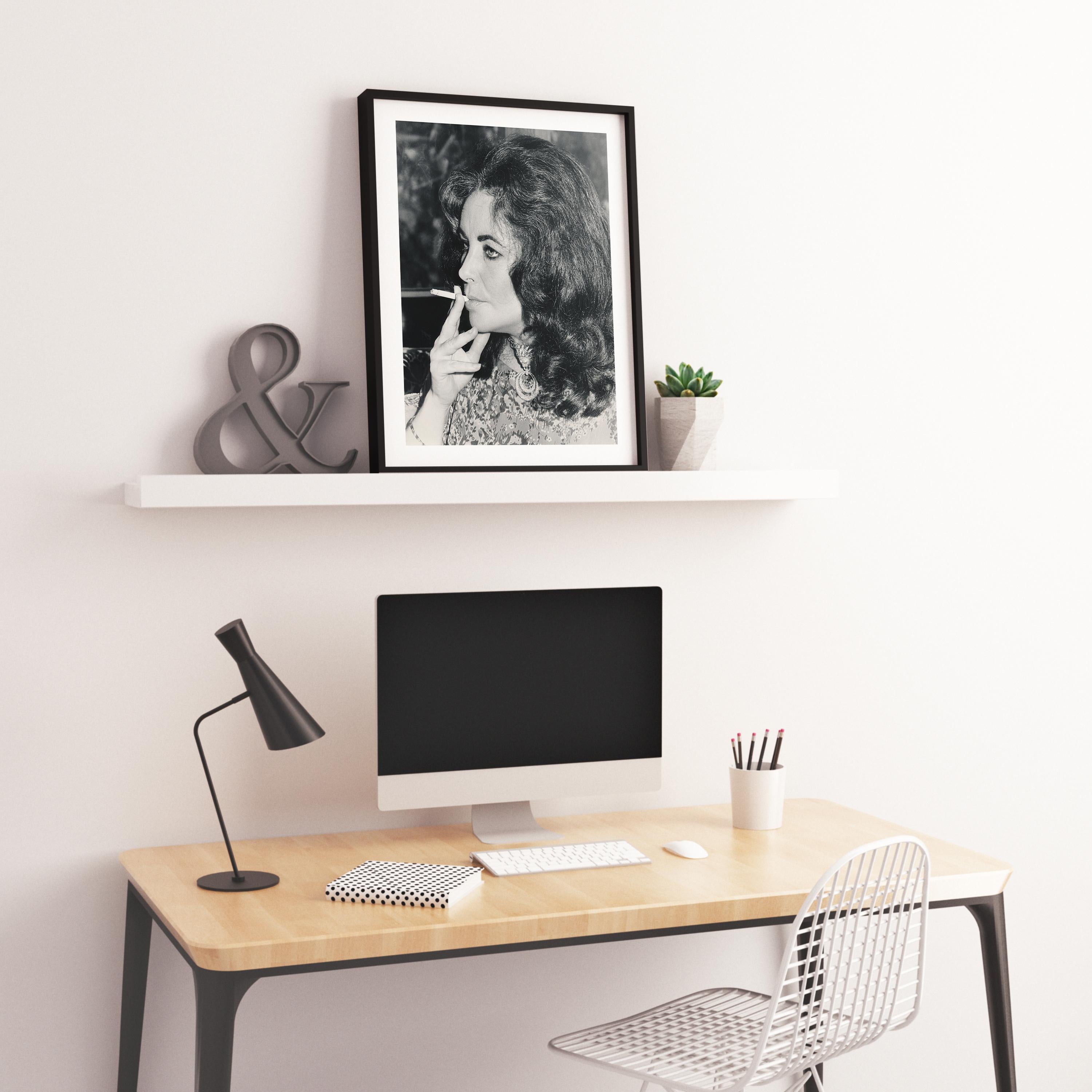 Unknown - Candid Elizabeth Taylor Smoking Fine Art Print For Sale at ...