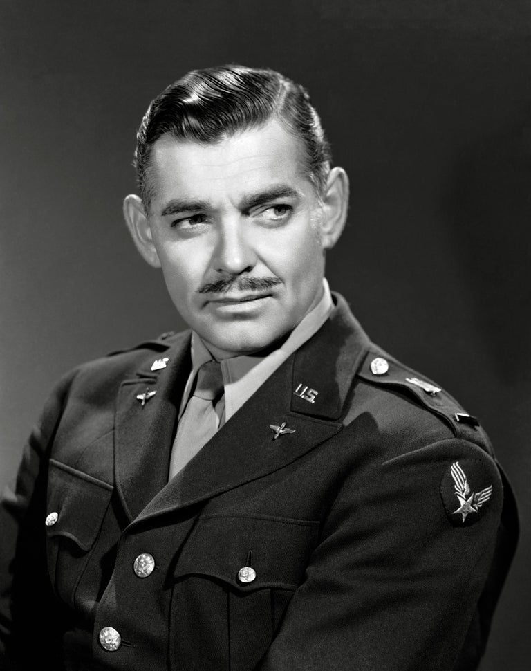 Unknown - Clark Gable in Military Uniform Globe Photos Fine Art Print ...