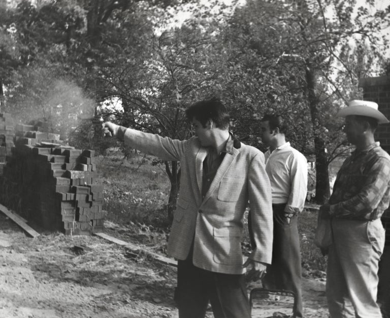Unknown - Elvis Presley Firing a Pistol Fine Art Print For Sale at 1stDibs