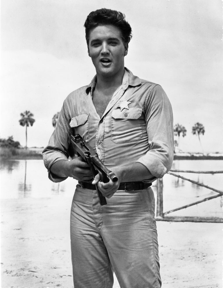 Unknown - Elvis Presley with Gun Movie Star News Fine Art Print For ...