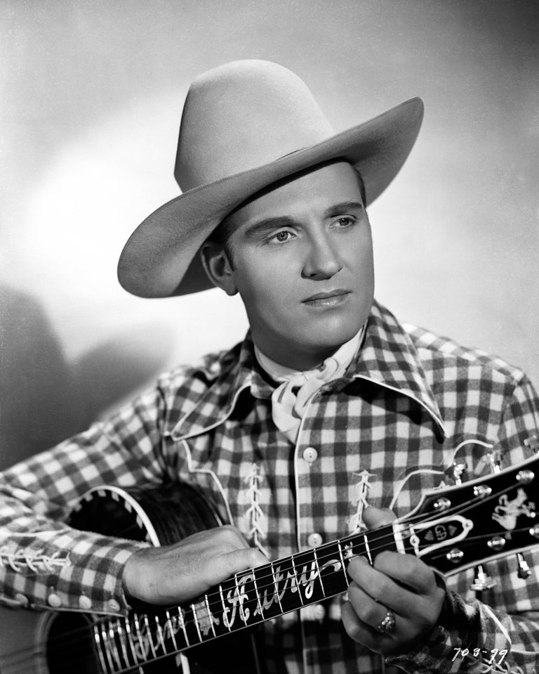 Unknown - Gene Autry Holding Guitar Fine Art Print For Sale at 1stDibs