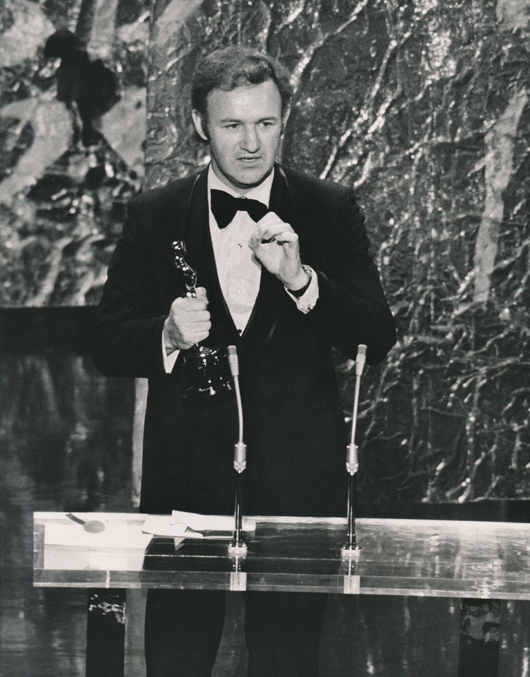 Unknown - Gene Hackman Receiving Oscar for The French Connection Fine ...