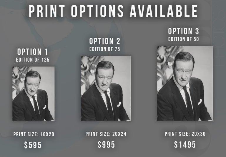 Unknown - John Wayne in the Studio Fine Art Print For Sale at 1stDibs