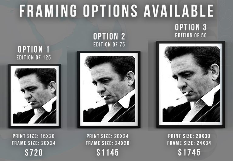 Unknown - Johnny Cash Smoking - Closeup Fine Art Print For Sale at 1stDibs