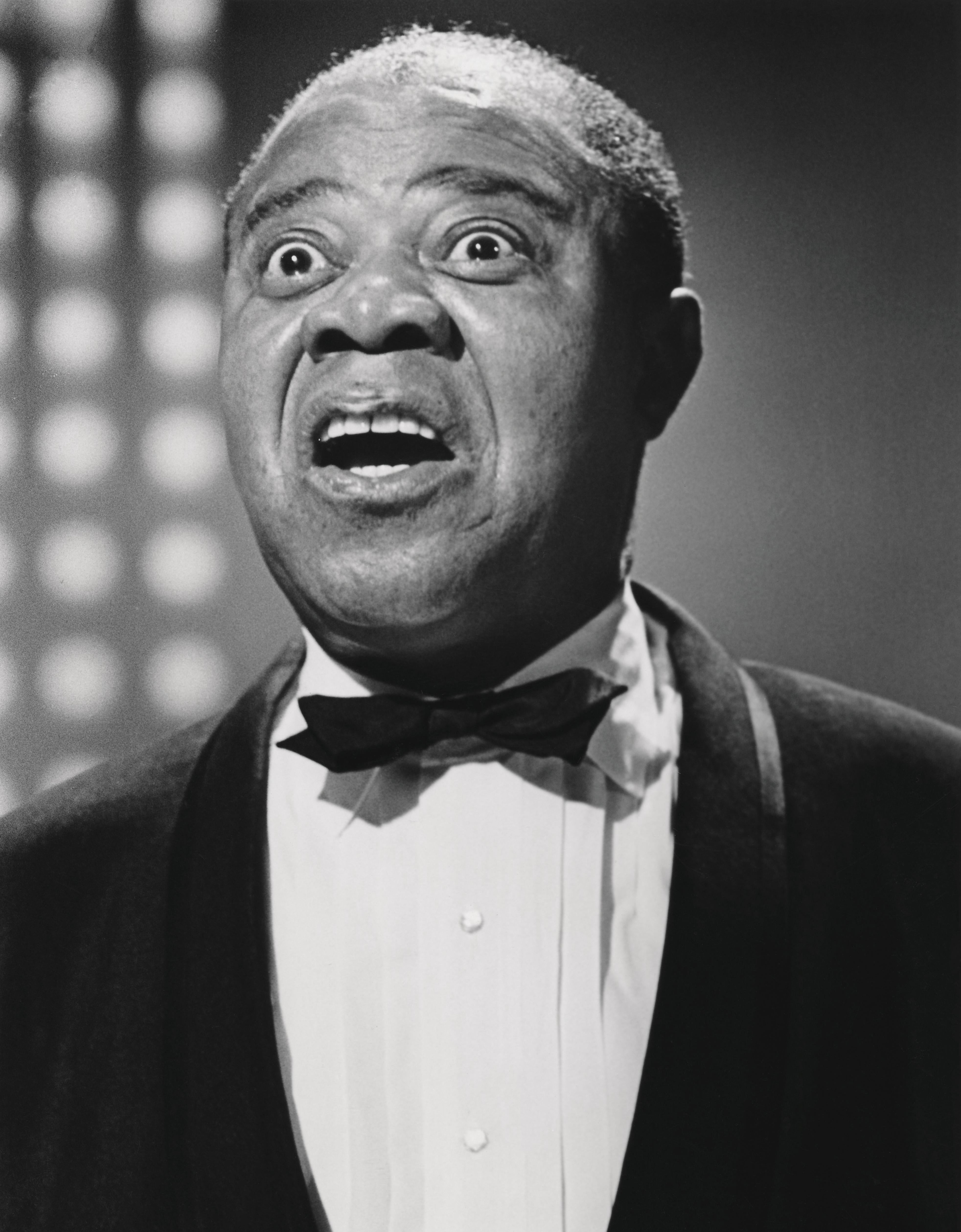 Unknown - Louis Armstrong: Candid and Wide Eyed Fine Art Print For Sale ...