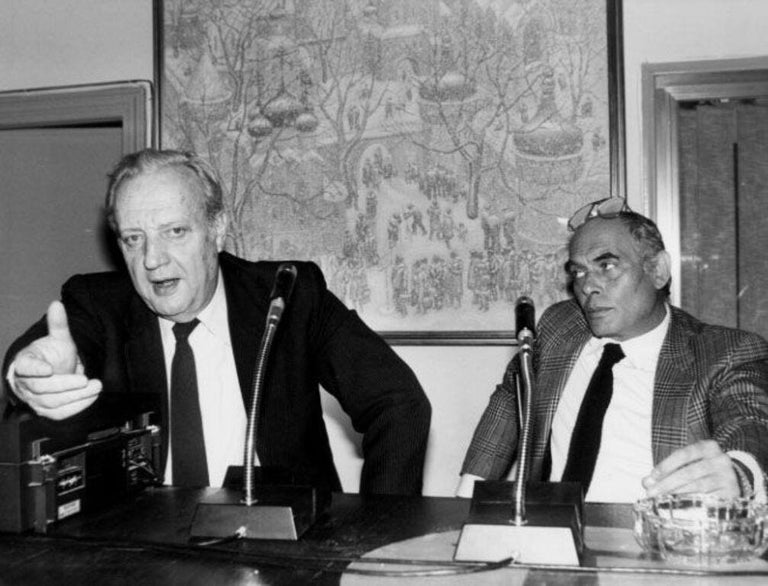 Unknown - Mario Cecchi Gori and Pasquale Squitieri - Vintage b/w Photo ...