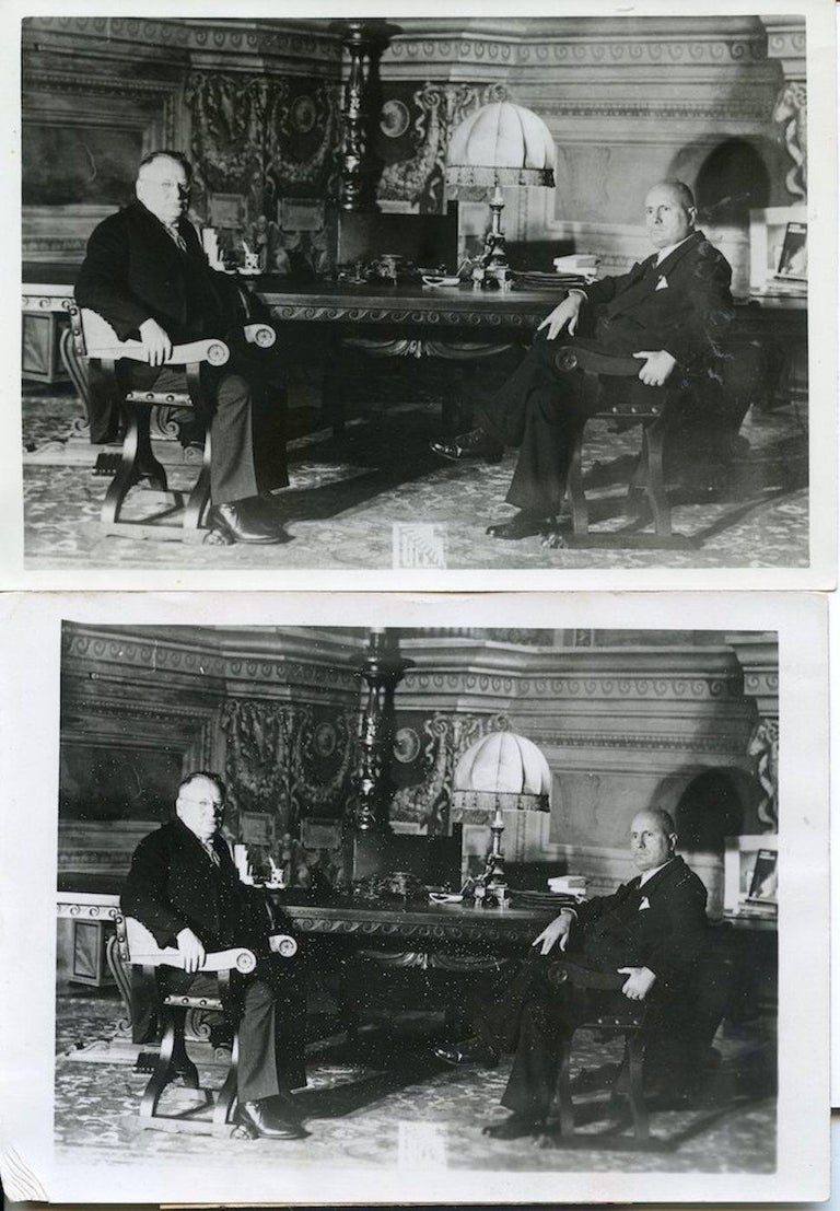 Unknown - Mussolini and Litvinoff - Pair of Vintage Photos 1933 For ...