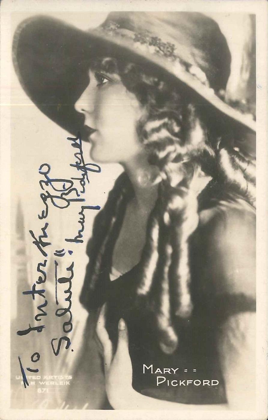 Unknown - Portrait and Autograph of Mary Pickford - 1946 ca. at 1stDibs ...