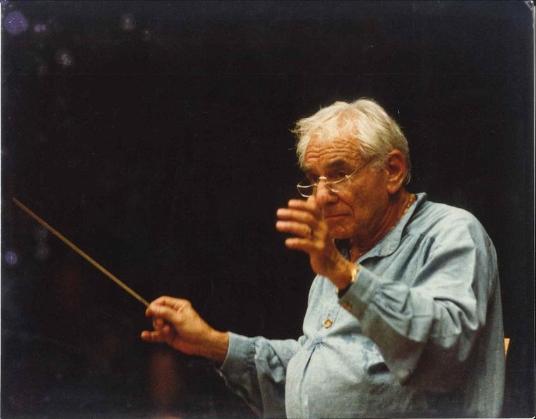 Unknown - Portraitt of Leonard Bernstein while Conducting - Color Photo ...