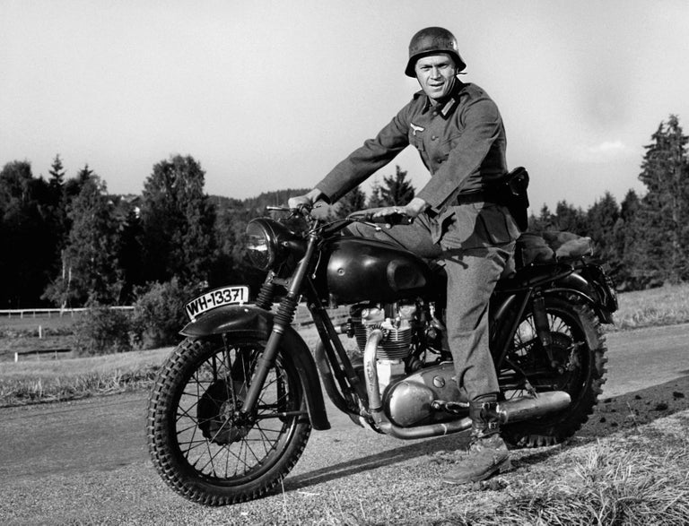 Unknown - Steve McQueen on Bike "The Great Escape" Globe Photos Fine ...