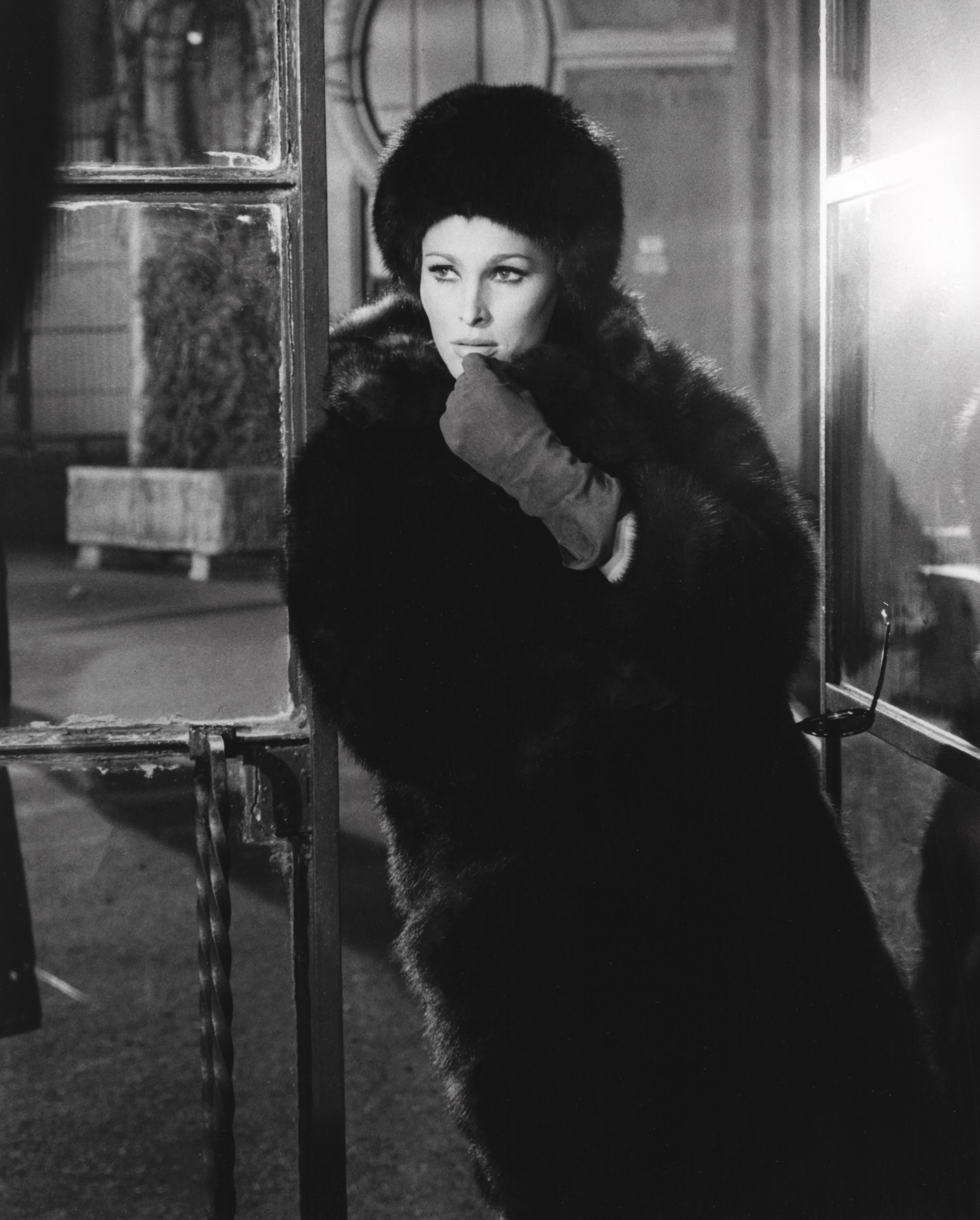 Unknown - Ursula Andress Dramatic Portrait in Fur Fine Art Print For ...