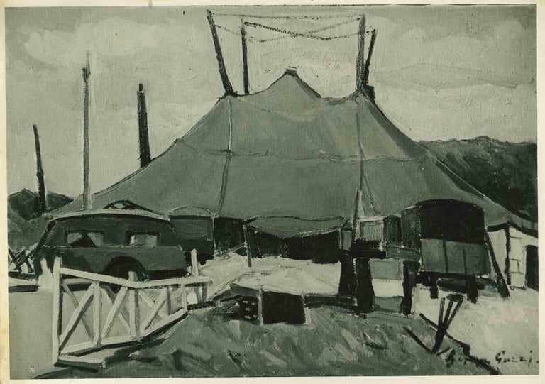 Unknown - Vintage Photograph of a Painting by Beppe Guzzi - Mid-20th ...