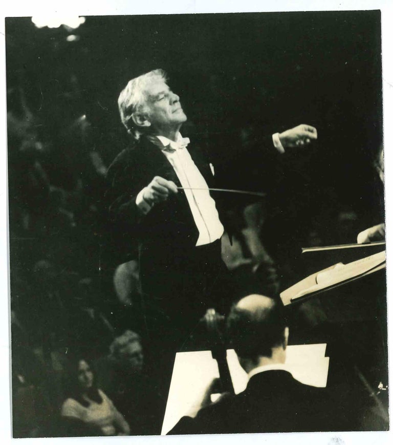 Unknown - Vintage Photograph Of Leonard Bernstein, American Conductor ...
